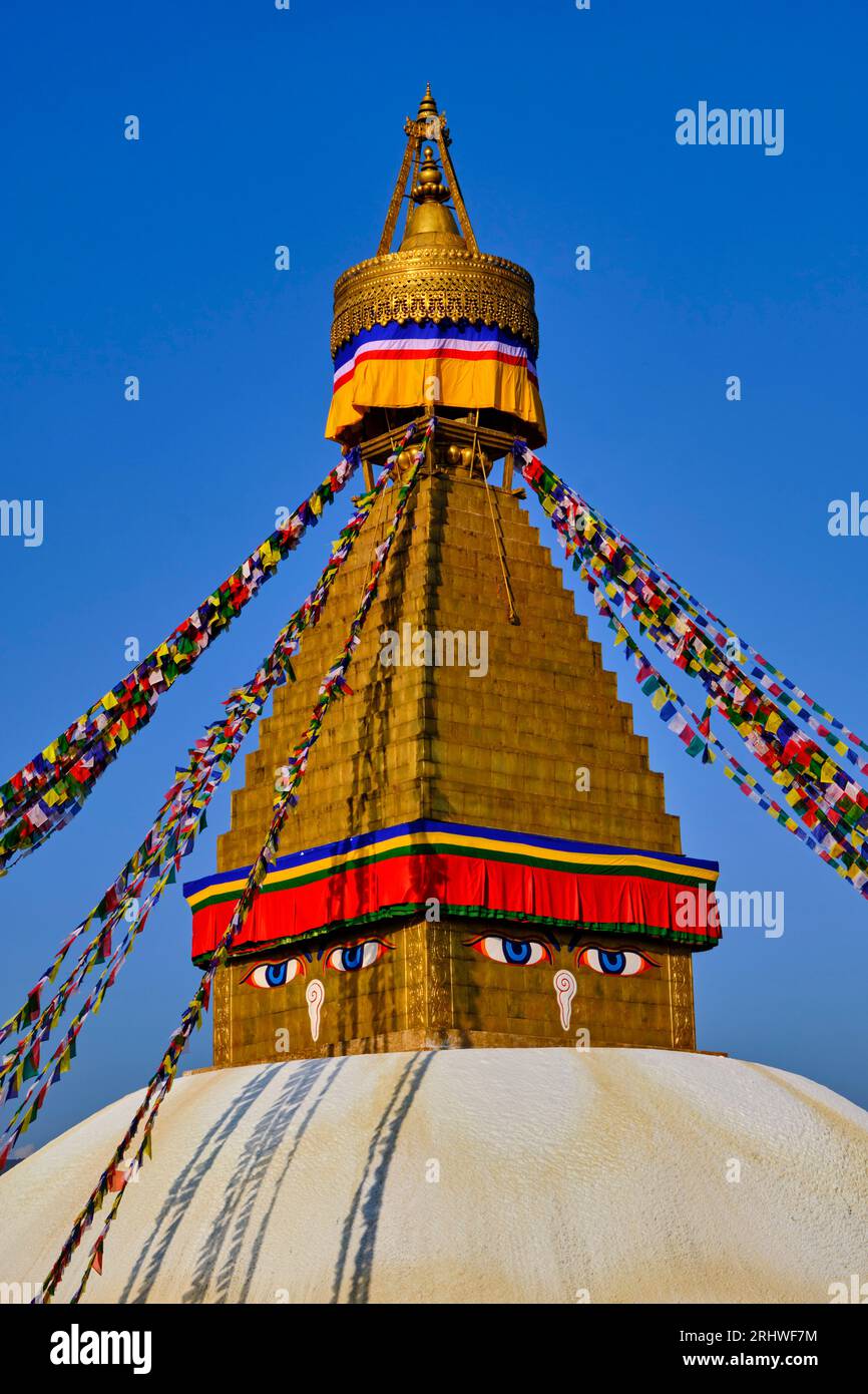 Nepal, Kathmandu valley, Buddhist stupa of Bodnath Stock Photo - Alamy