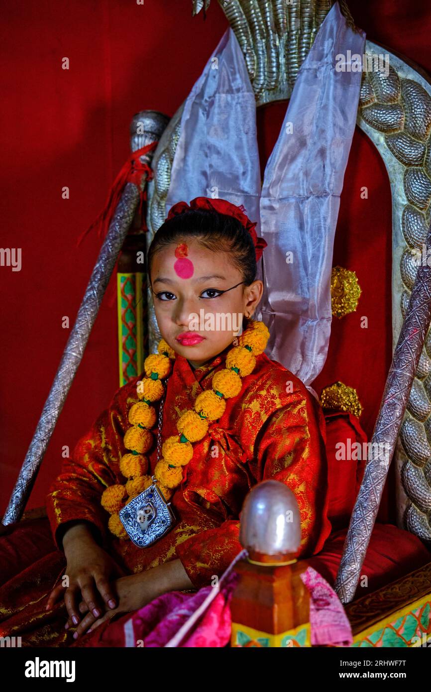 Nepal, Kathmandu valley, Newar city of Patan, the Kumari (living ...
