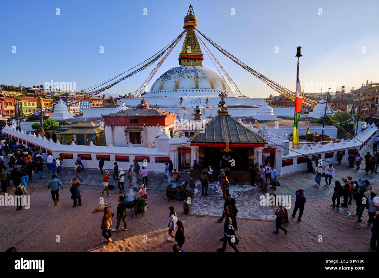 Nepal, Kathmandu valley, Buddhist stupa of Bodnath Stock Photo - Alamy