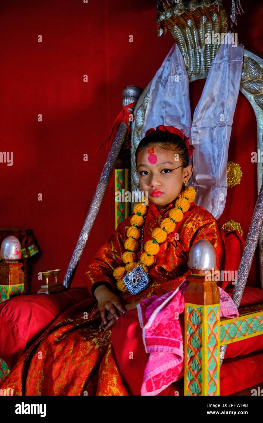 Nepal, Kathmandu valley, Newar city of Patan, the Kumari (living ...