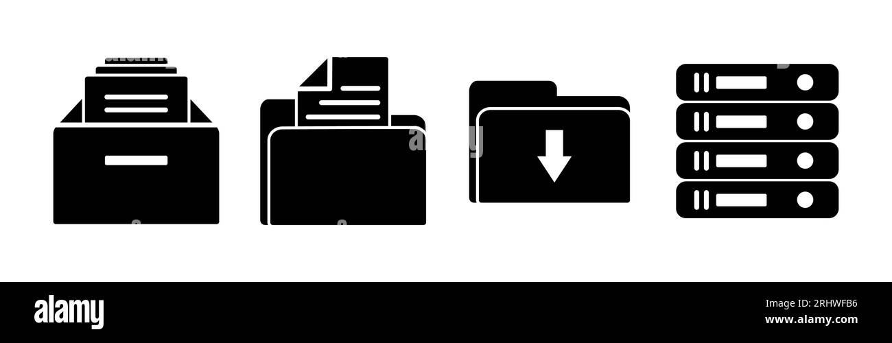 Archive icon vector. archive storage icon vector. folders icon Stock ...