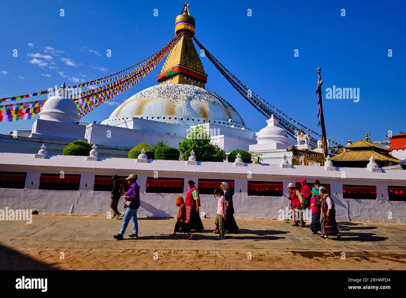 Nepal, Kathmandu valley, Buddhist stupa of Bodnath Stock Photo - Alamy