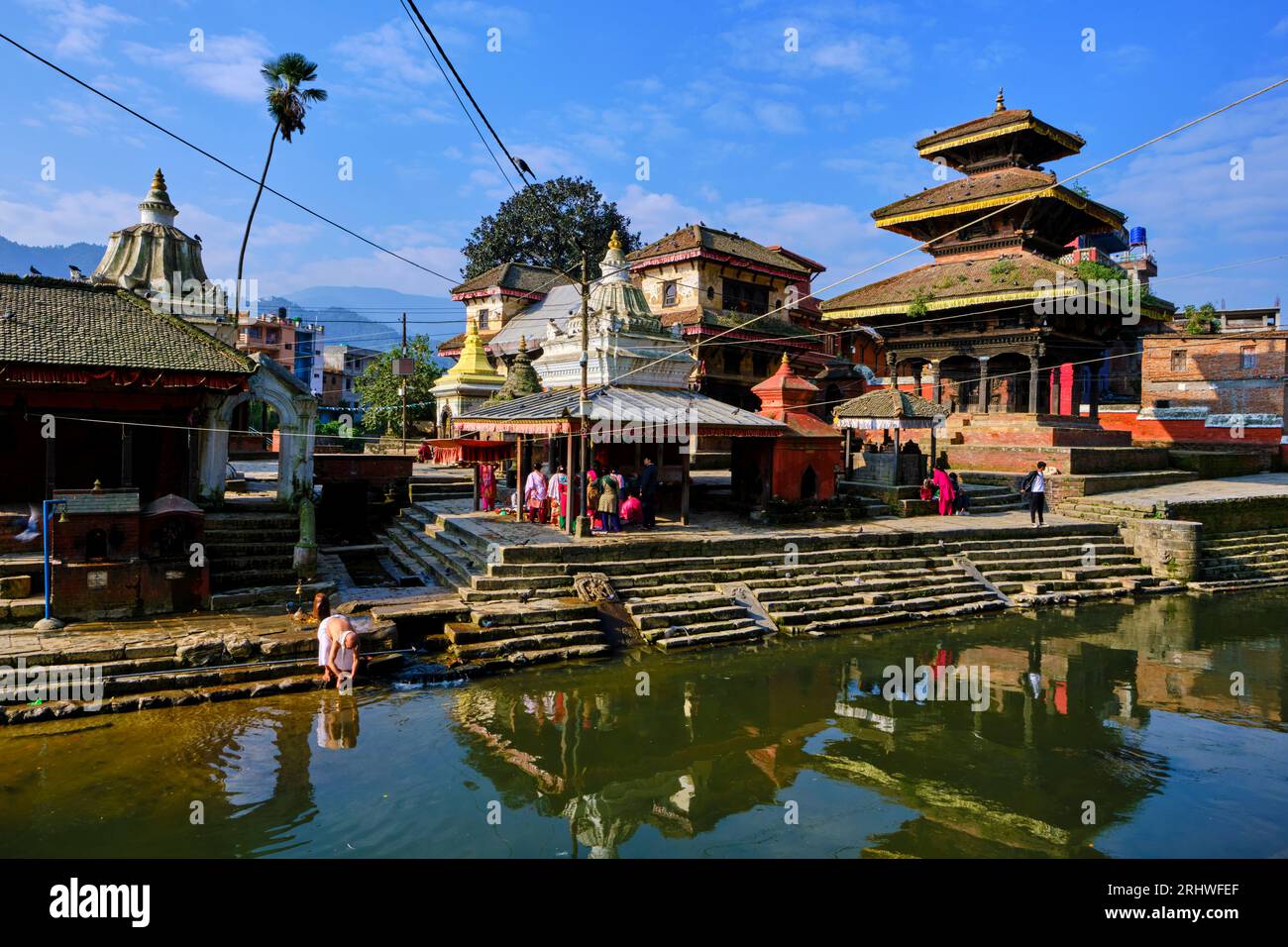 Nepal, Kathmandu valley, Panauti Newar village, Bashuki Nag Temple and ...