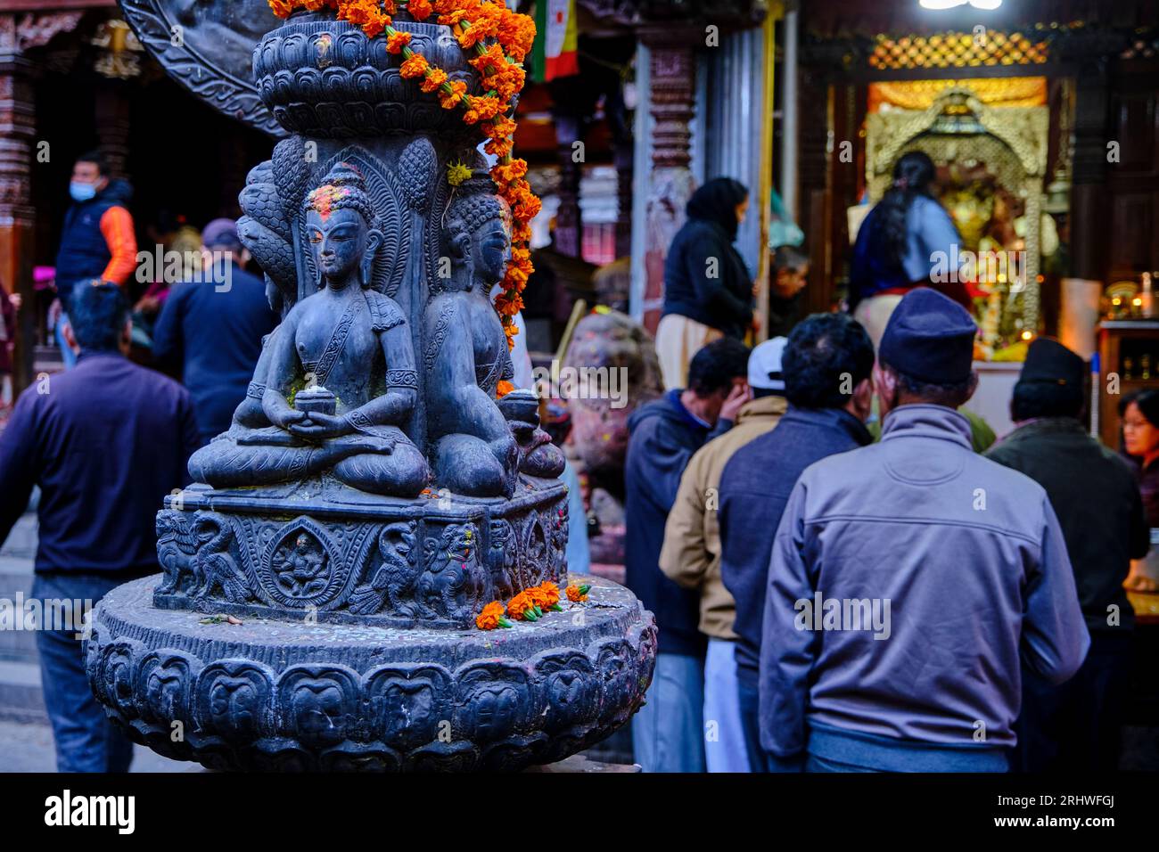 Nepal, Kathmandu valley, Kathmandu, Asan Tole, Buddhist temple of Seto ...