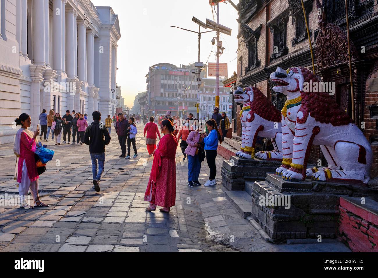 Nepal, Kathmandu valley, Kathmandu, Durbar Square and Basantapur square ...