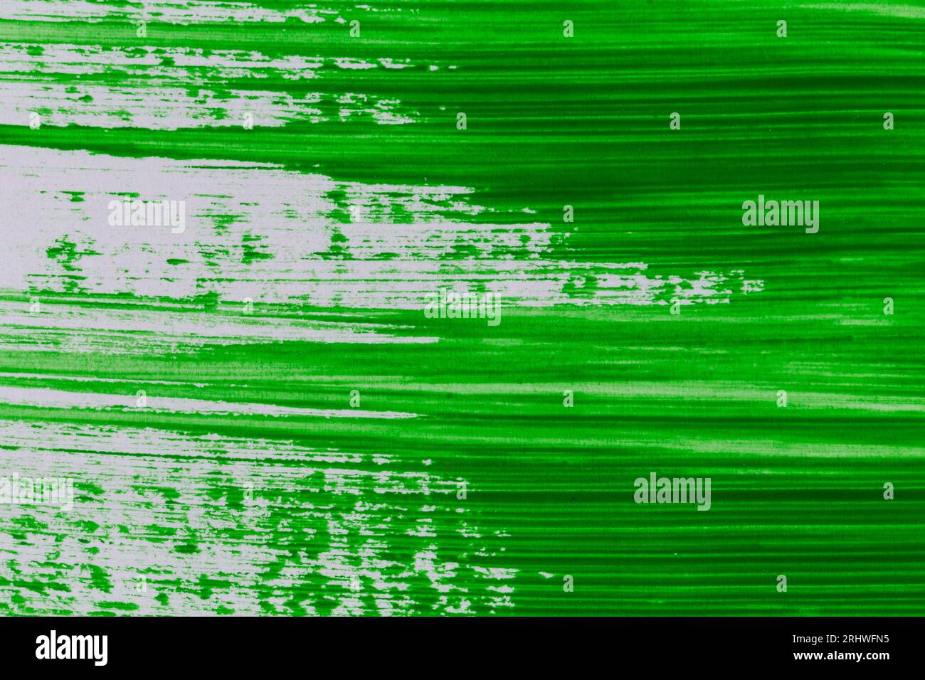 acrylic green paint texture background hand made brush on paper Stock ...
