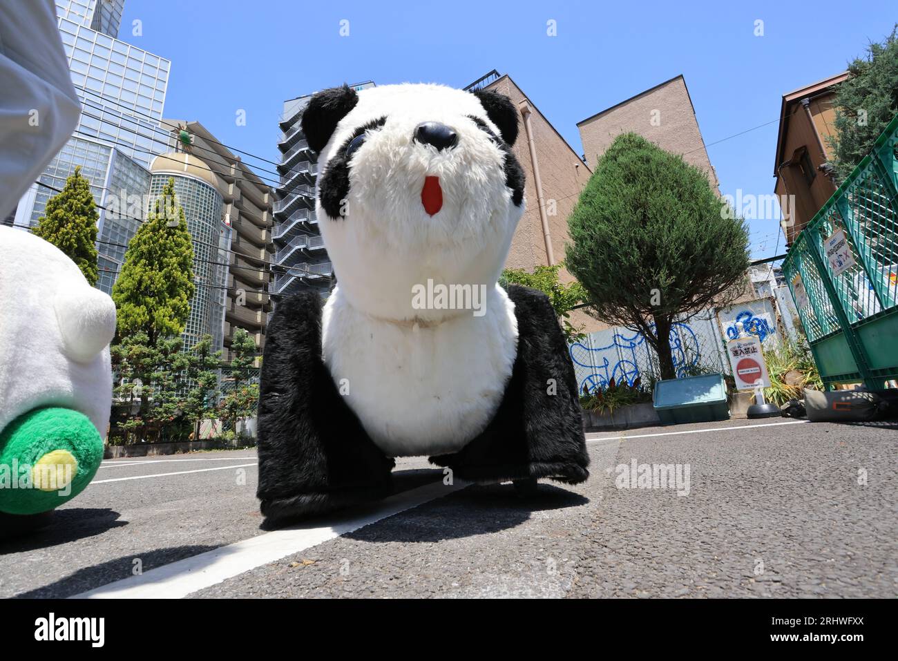 Tokyo May 3 2023: panda car in Tokyo, in Hanayashiki, Hanayashiki is ...