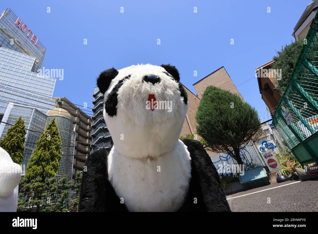 Tokyo May 3 2023: panda car in Tokyo, in Hanayashiki, Hanayashiki is ...