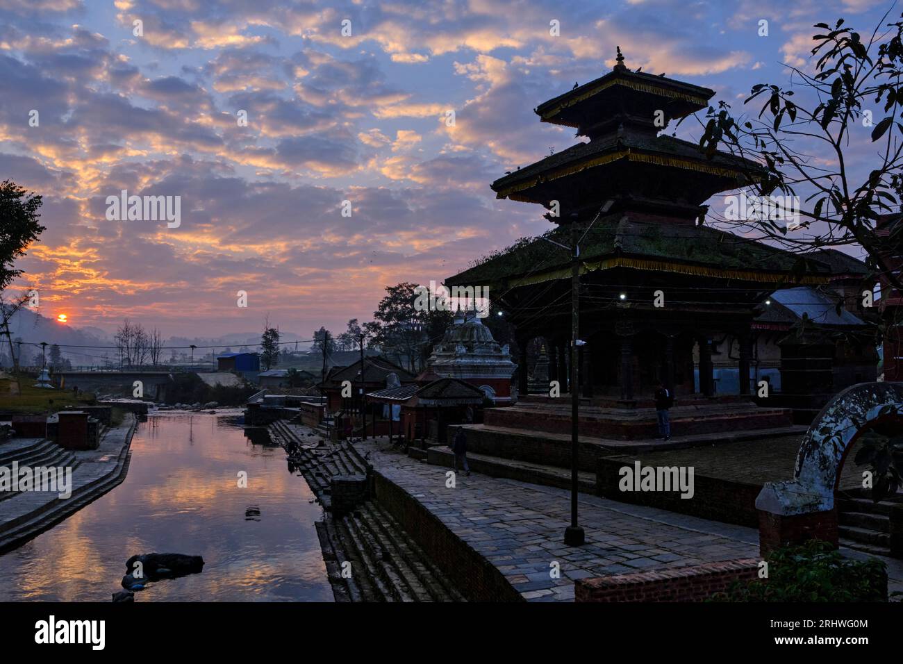 Nepal, Kathmandu valley, Panauti Newar village, Bashuki Nag Temple and ...