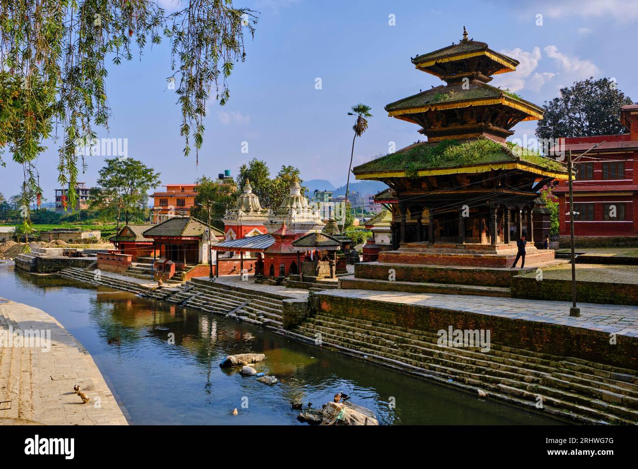 Nepal, Kathmandu valley, Panauti Newar village, Bashuki Nag Temple and ...