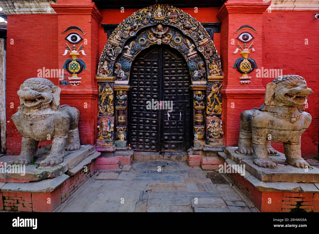 Nepal, Kathmandu valley, Kathmandu, Durbar Square, Taleju temple door ...