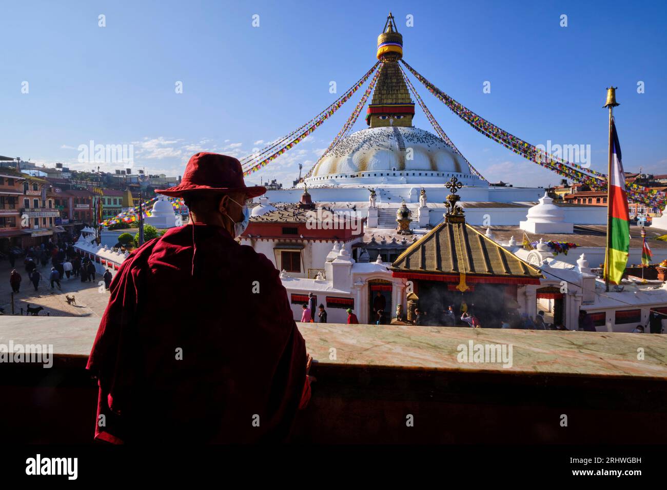 Nepal, Kathmandu valley, Buddhist stupa of Bodnath Stock Photo - Alamy