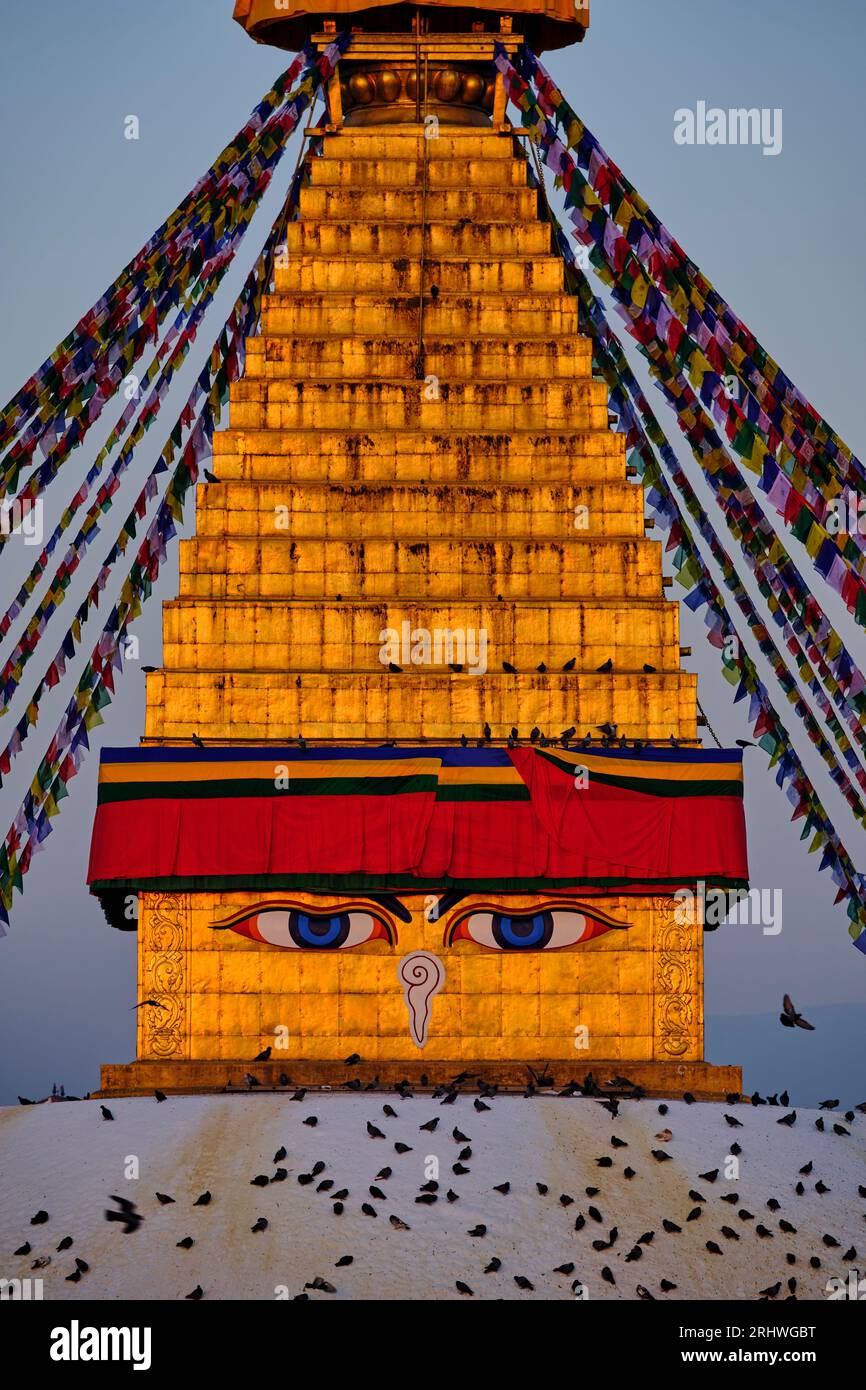 Nepal, Kathmandu valley, Buddhist stupa of Bodnath Stock Photo - Alamy