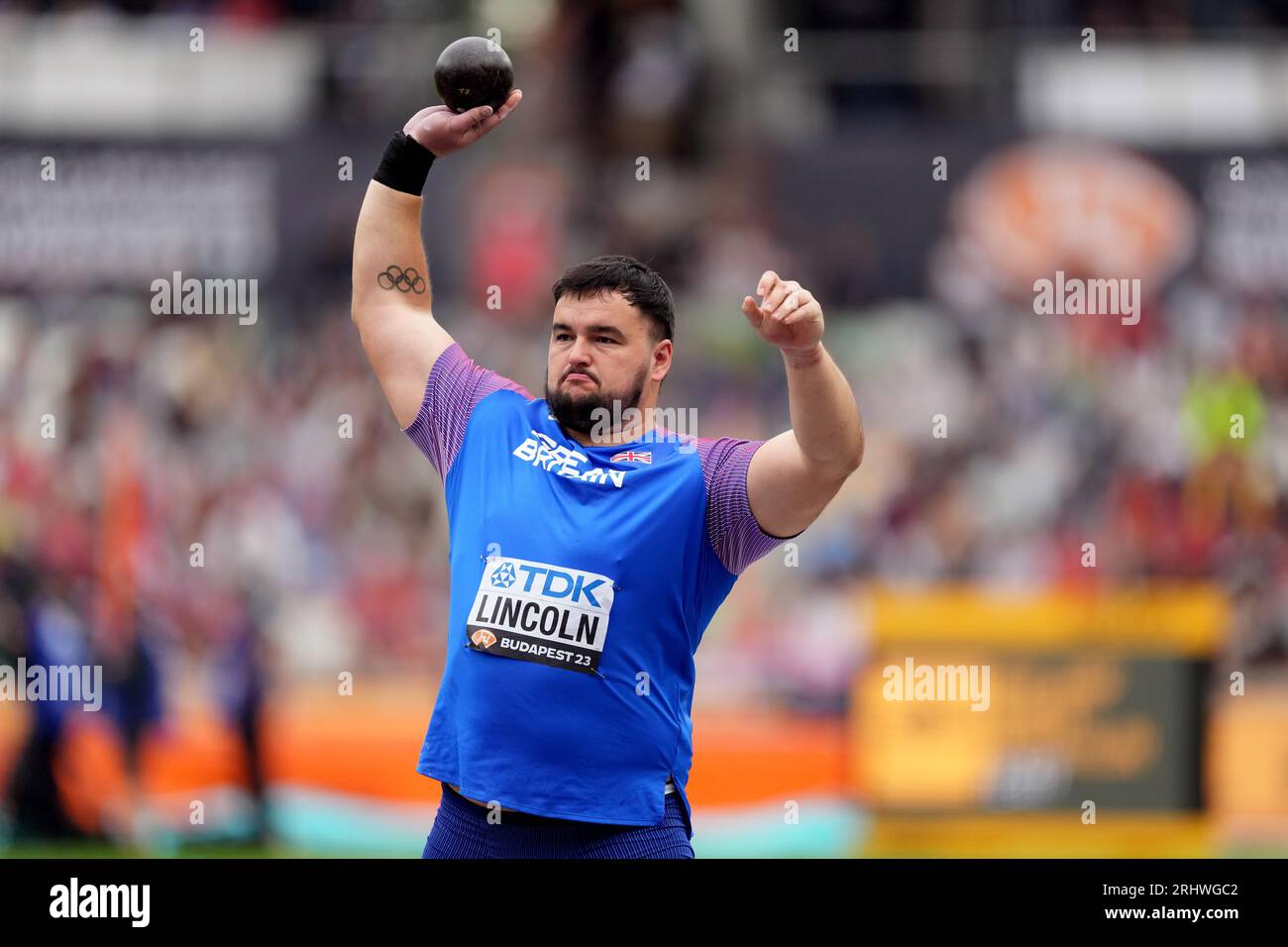 Great Britain's Scott Lincoln during the men's shot put qualifying, on ...