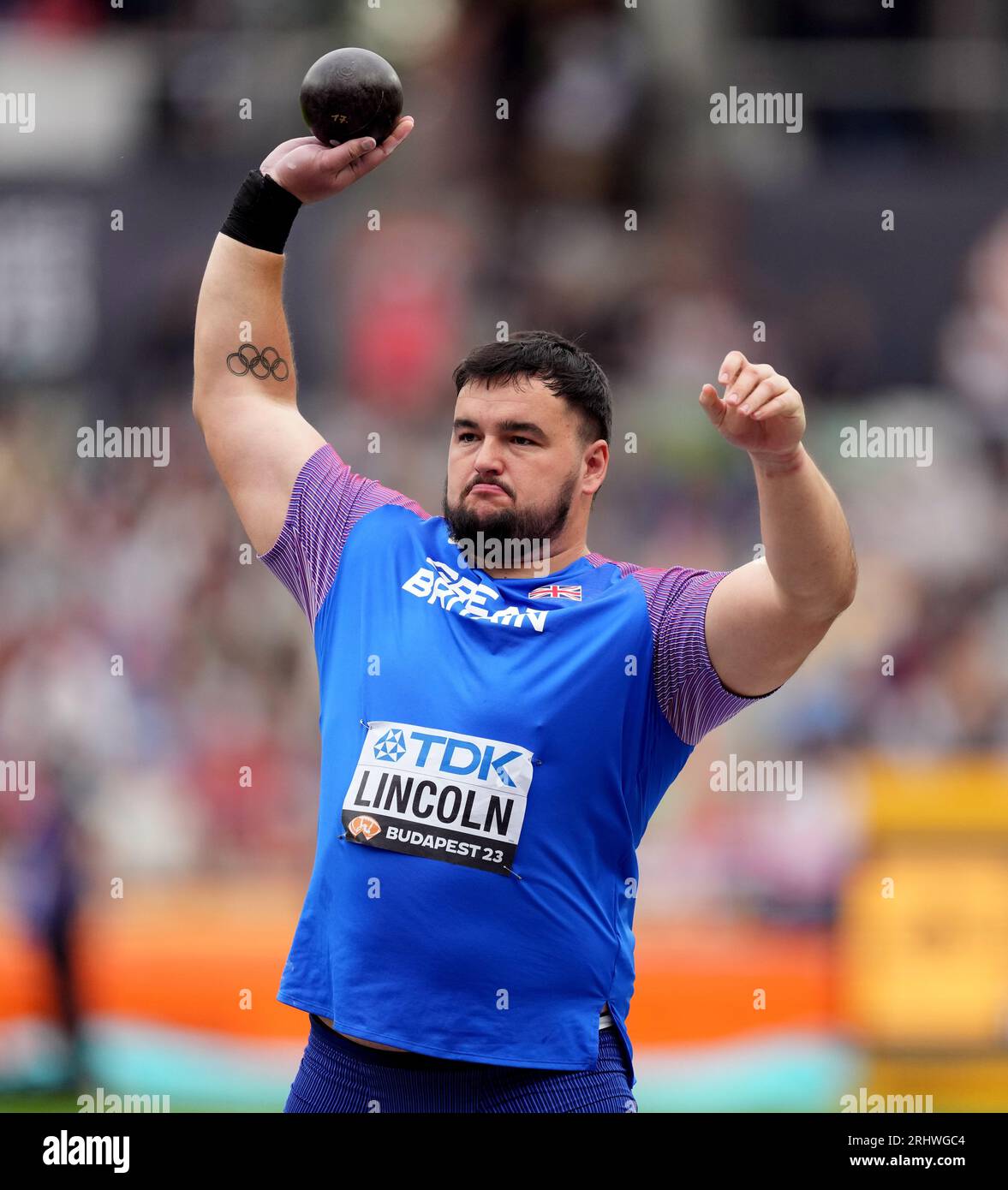 Great Britain's Scott Lincoln during the men's shot put qualifying, on ...