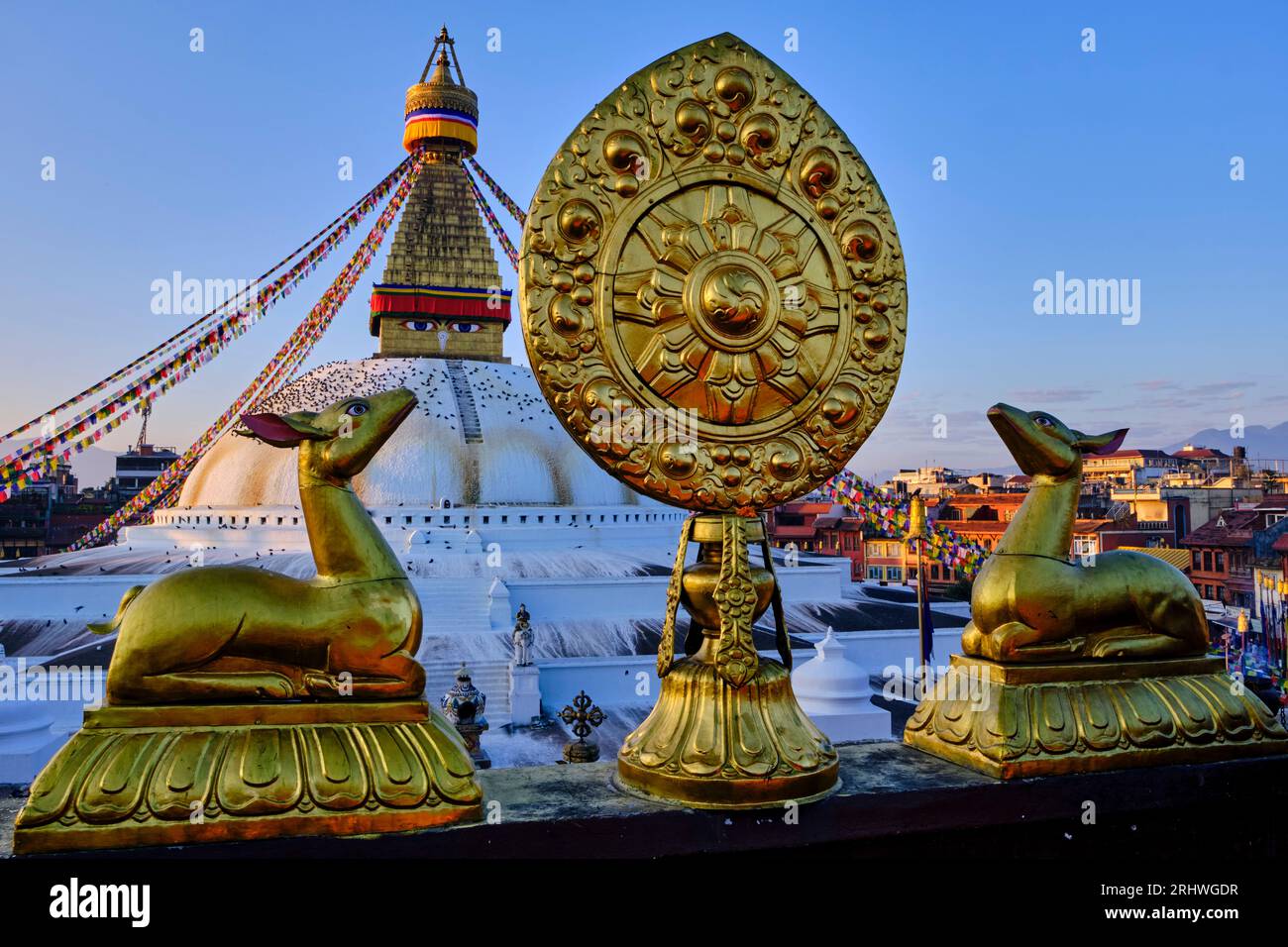 Nepal, Kathmandu valley, Buddhist stupa of Bodnath Stock Photo - Alamy