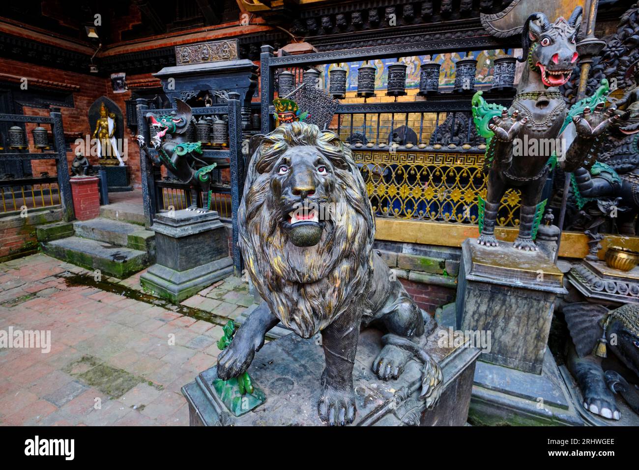 Nepal, Kathmandu valley, Newar city of Patan, Temple Okubahal Rudra ...