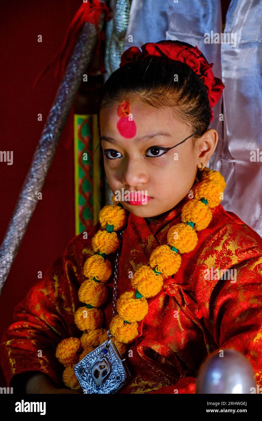 Living goddess kumari hi-res stock photography and images - Alamy