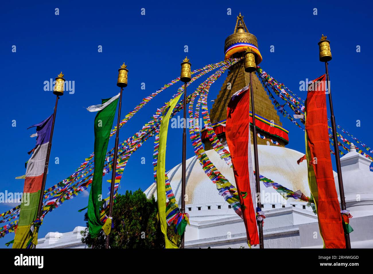 Nepal, Kathmandu valley, Buddhist stupa of Bodnath Stock Photo - Alamy
