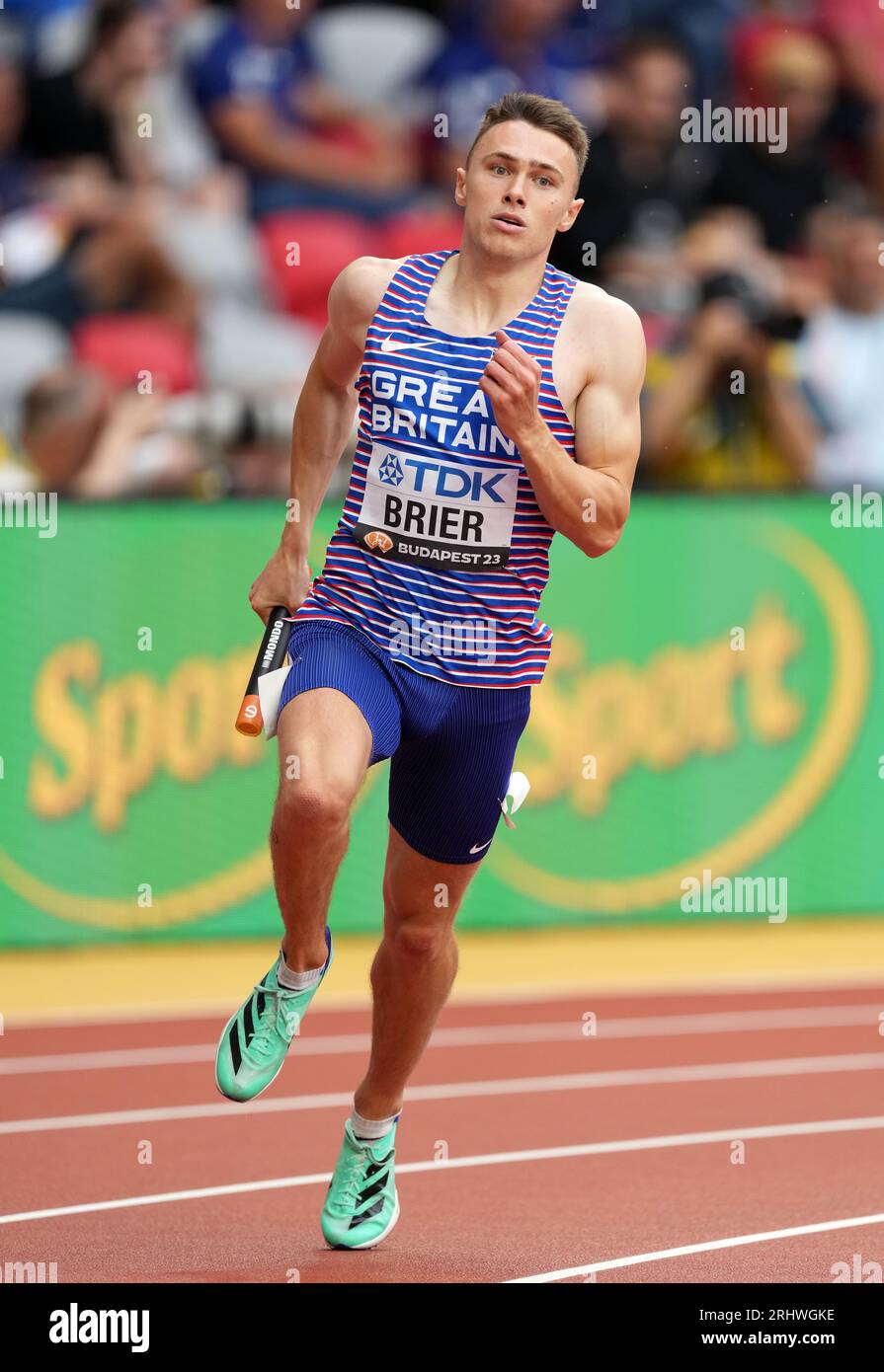 Great Britain's Joseph Brier during the Mixed 4x400m relay on day one ...