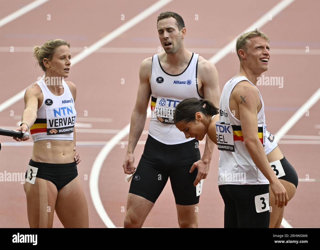 Budapest, Hungary. 19th Aug, 2023. Belgian Imke Vervaet, Belgian Robin ...