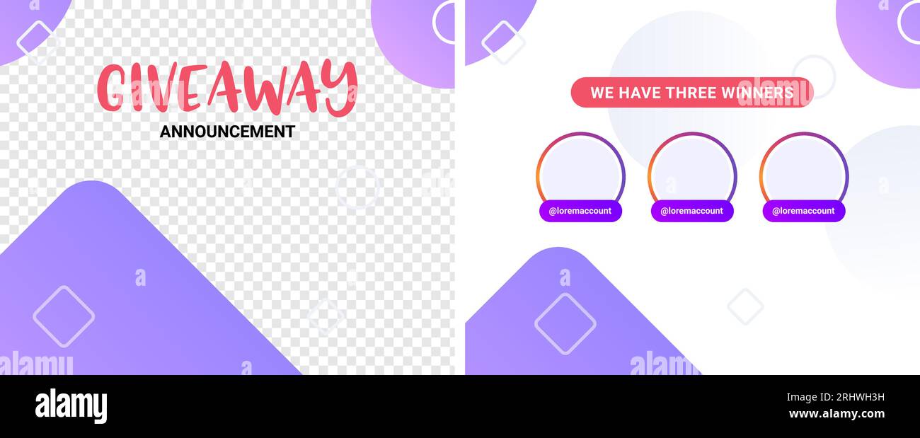 Giveaway template congratulation winner contest prize poster design ...