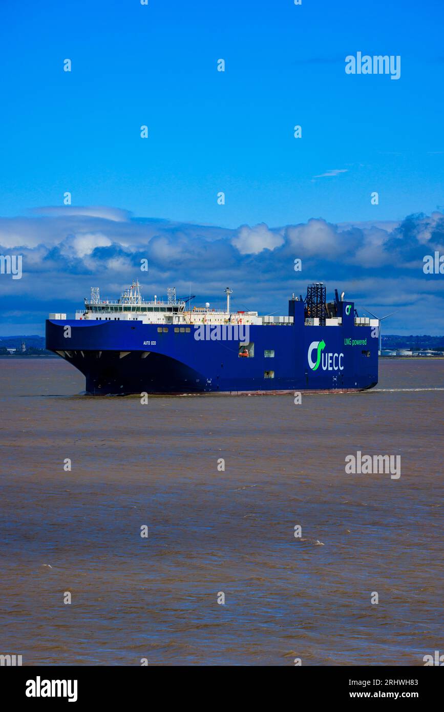 LNG powered vessel Auto Eco heading out to sea Stock Photo - Alamy