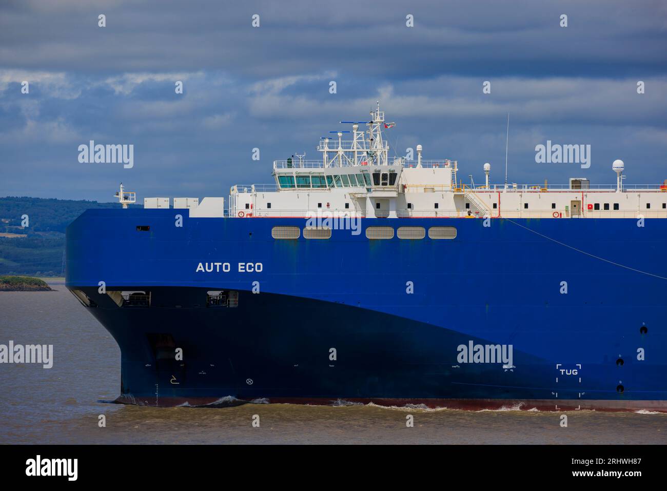 LNG powered vessel Auto Eco heading out to sea Stock Photo - Alamy