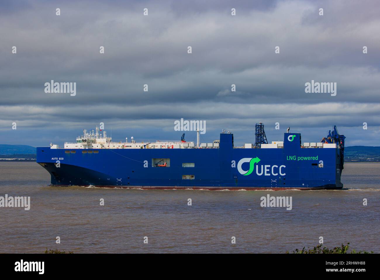 LNG powered vessel Auto Eco heading out to sea Stock Photo - Alamy