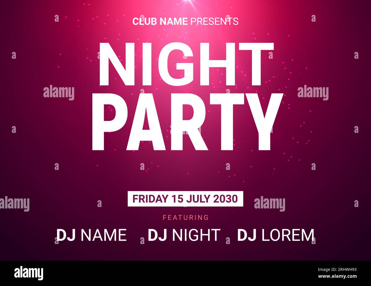 Dance music night poster background. Night club music concert DJ flyer ...