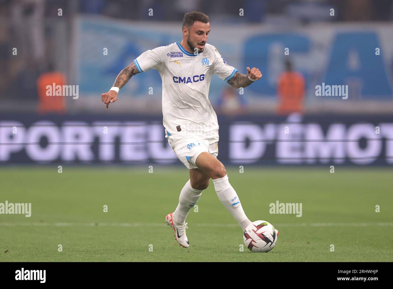 Marseille, 15th August 2023. Jonathan Clauss of Olympique De Marseille ...