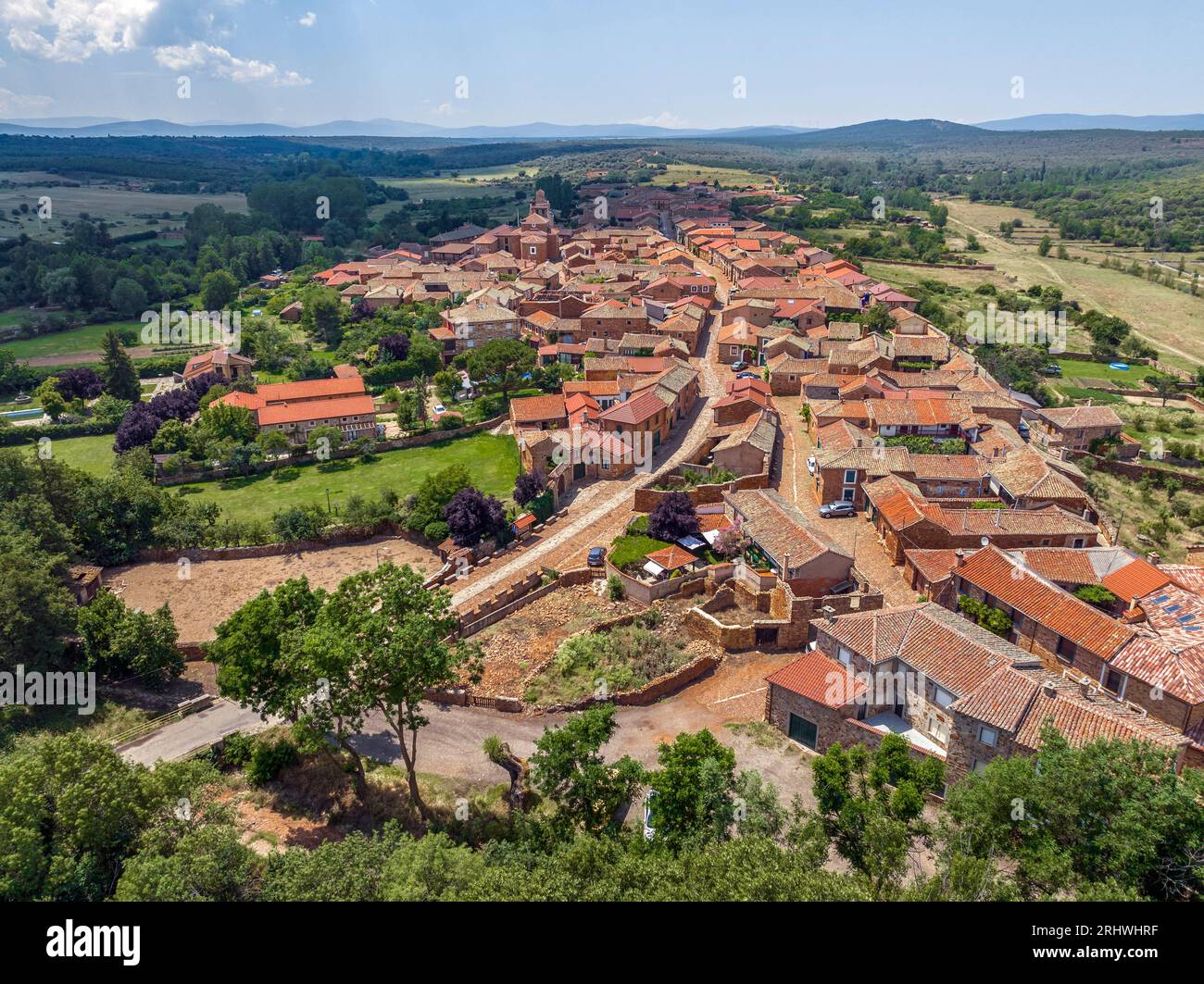 Aerial view Castrillo de Polvazares in the province of Leon, region of ...