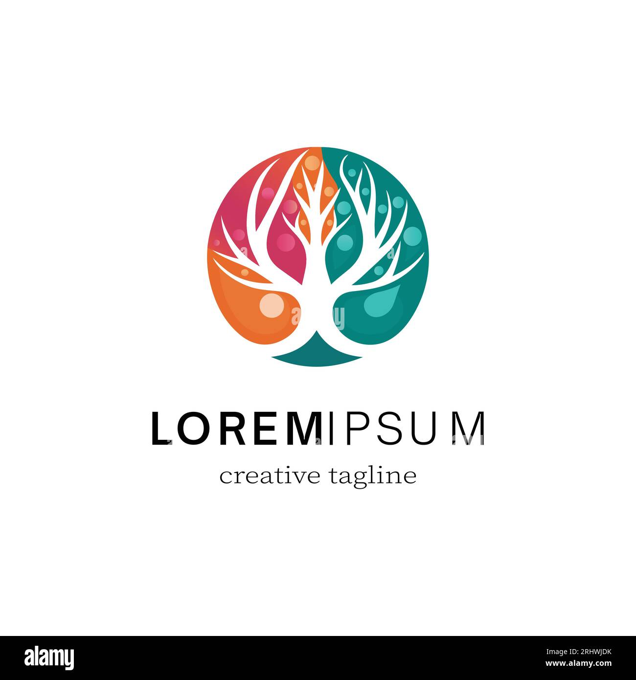 Tree logo vector hi-res stock photography and images - Alamy