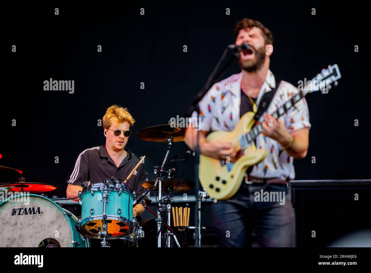 Hungary 10 August 2023 FOALS band live at Sziget Festival in Budapest ...