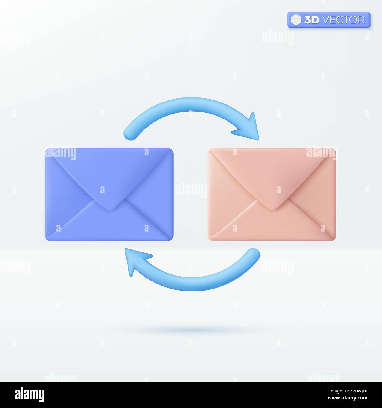 Mail envelopes with circle arrow icon symbol. mail circulation system ... Mail envelopes with circle arrow icon symbol. mail circulation system ...