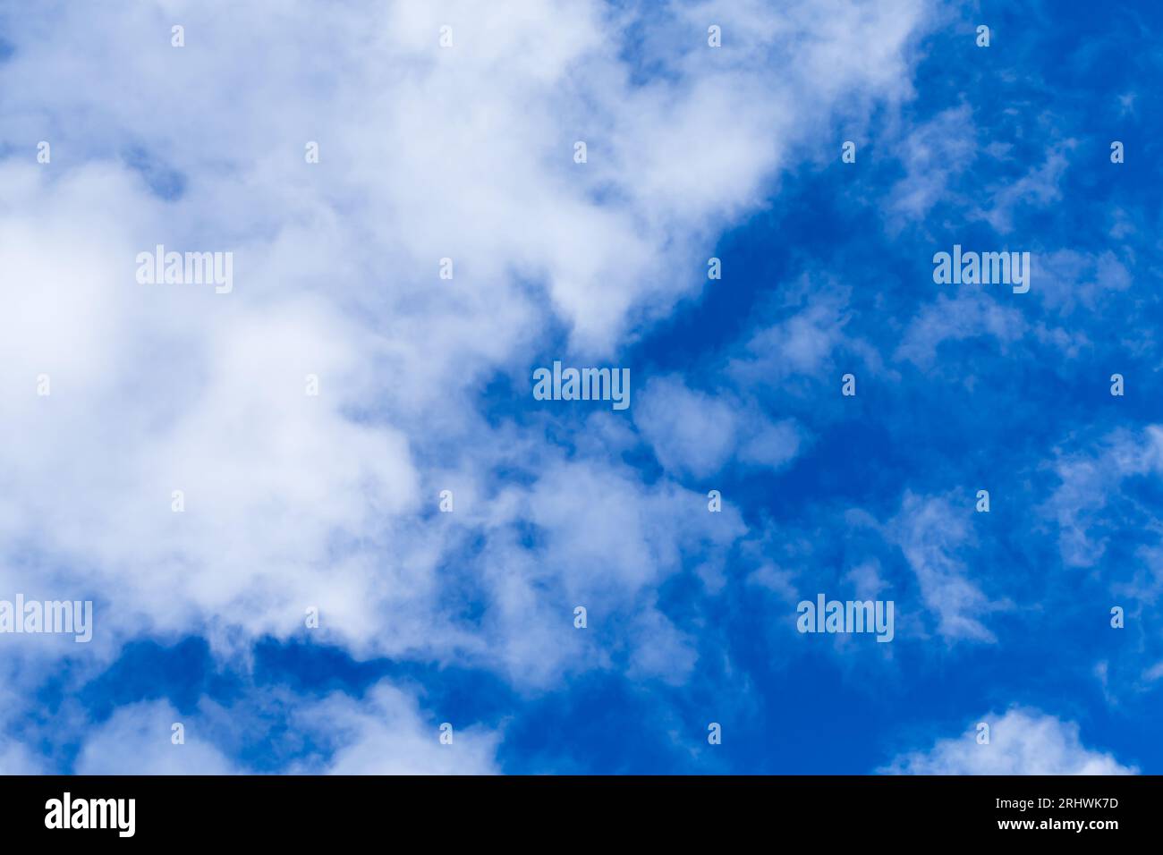 blue day sky background with white clouds Stock Photo - Alamy