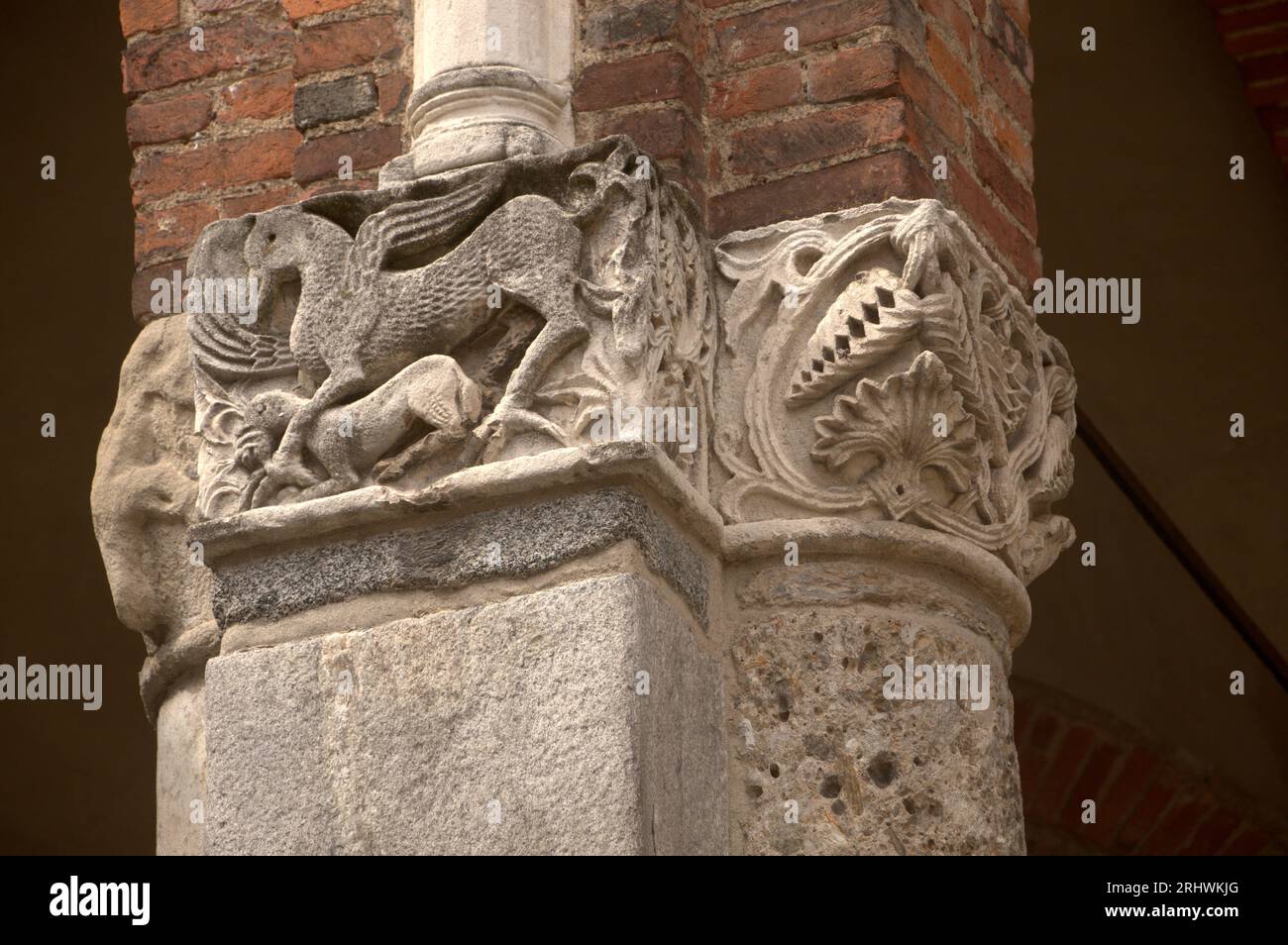 Details of Stone Column, Basilica di Sant'Ambrogio Stock Photo - Alamy
