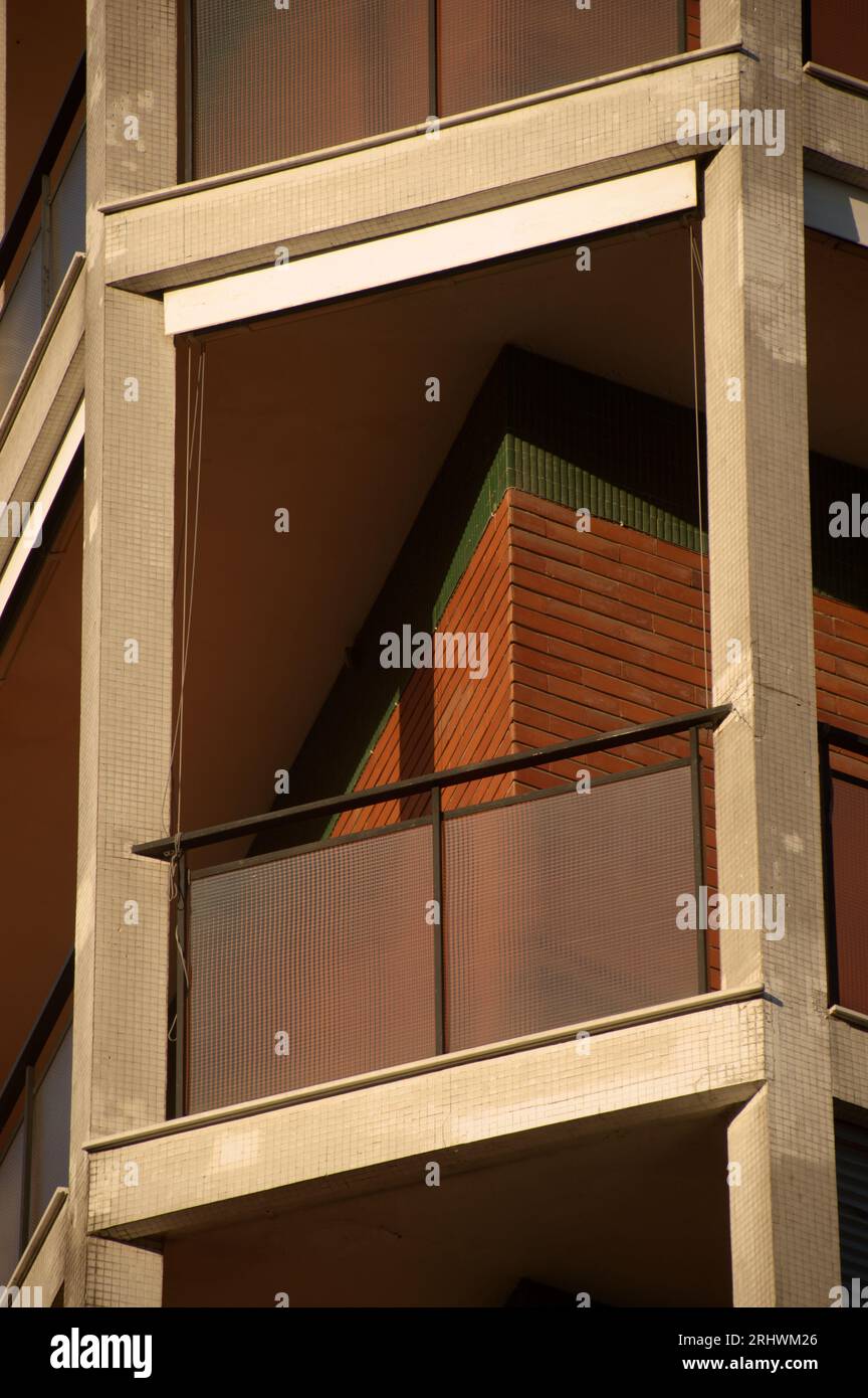 Abstract angles of balcony, Milano Stock Photo - Alamy