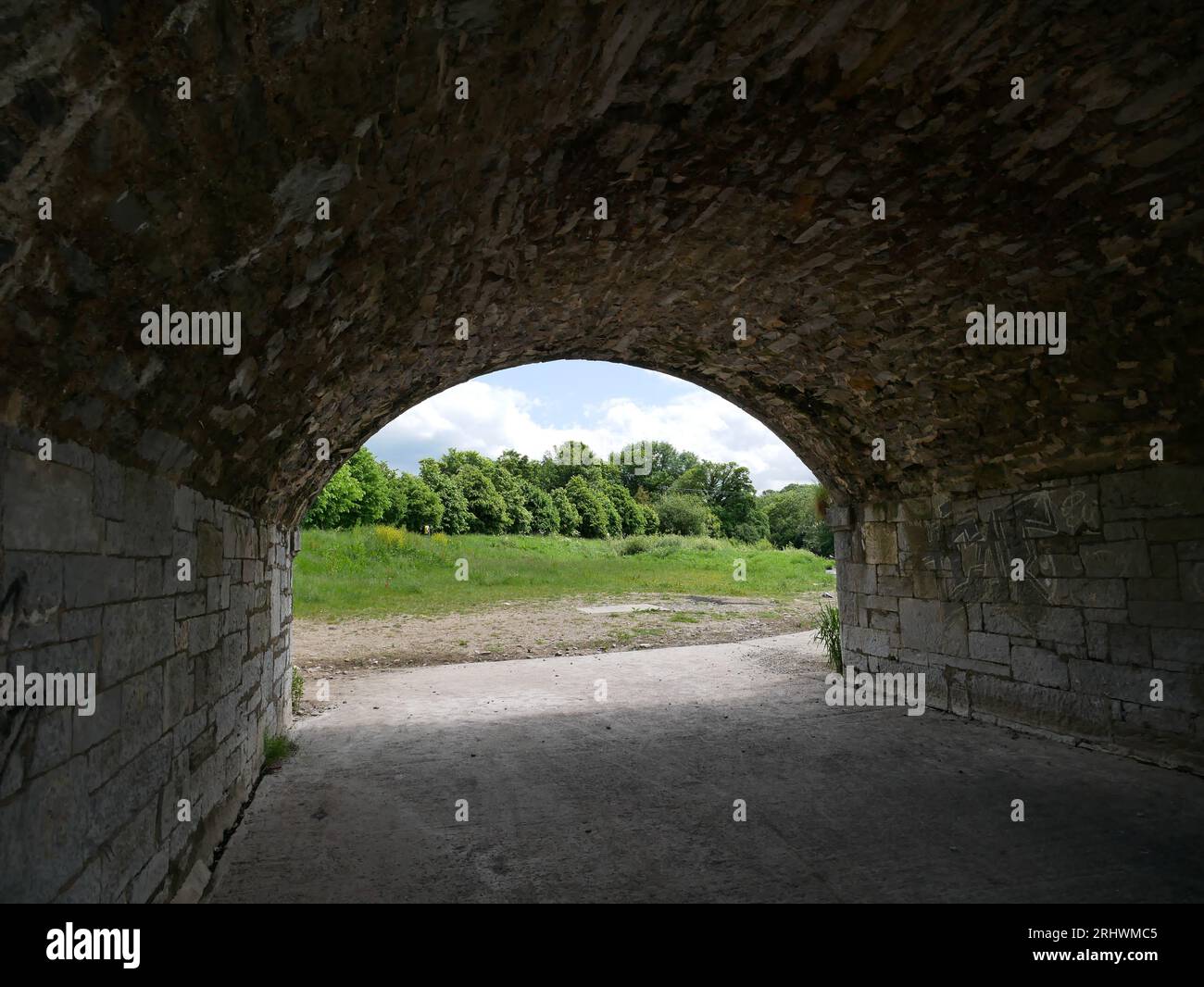 Old stone bridge in Ireland, ancient bridge made of stones and bricks ...
