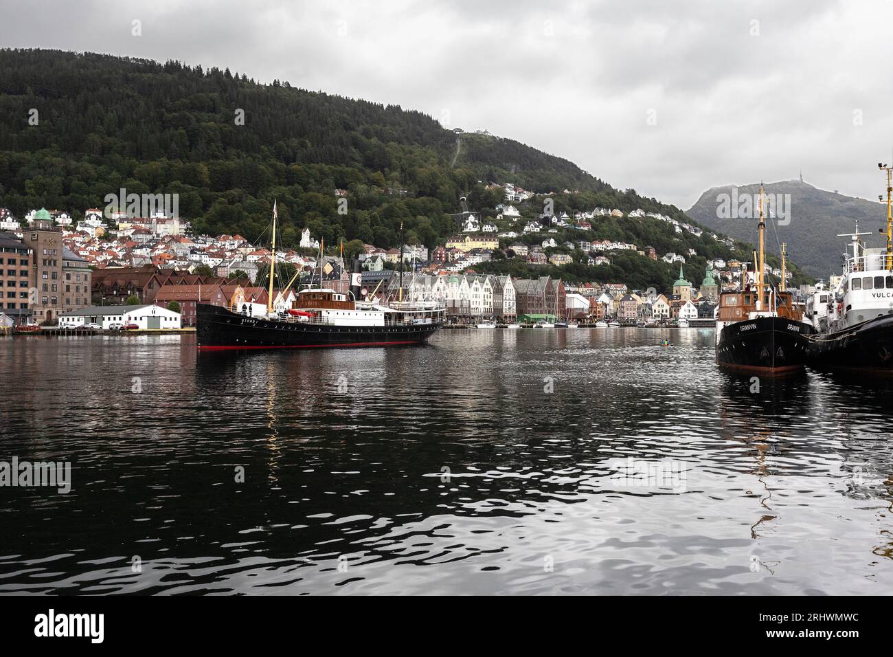 Veteran passenger steam ship Stord 1, built 1913. Arriving astern in ...