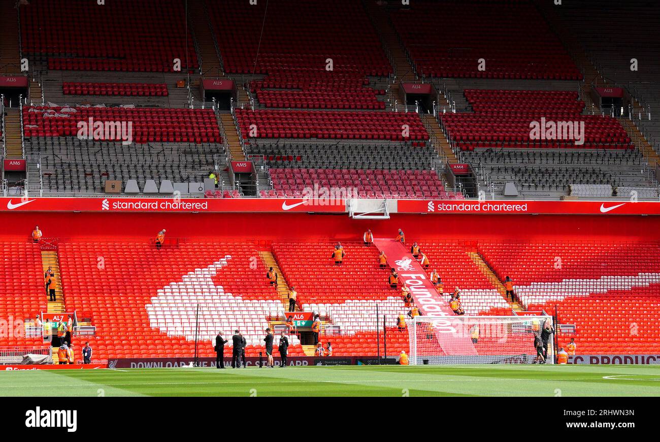 Anfield 2023 new stand hi-res stock photography and images - Alamy