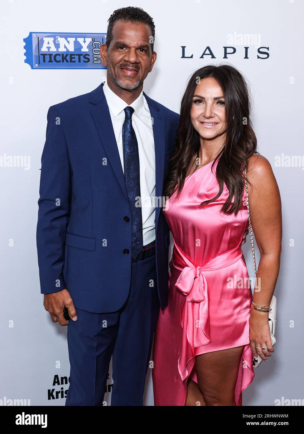 BEVERLY HILLS, LOS ANGELES, CALIFORNIA, USA - AUGUST 18: Andre Reed and ...