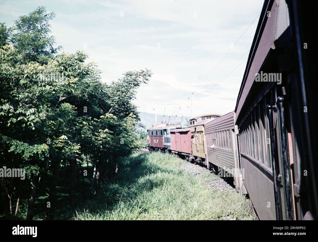 Train railway journey to Punta Arenas, Costa Rica, c 1962 Stock Photo ...