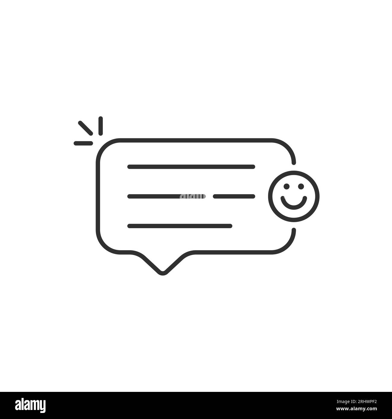 good feedback bubble with linear smile Stock Vector Image & Art - Alamy