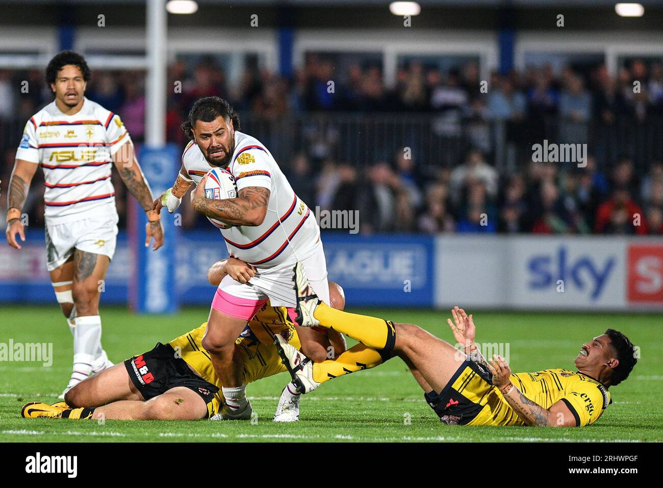 Wakefield, England - 18th August 2023 Wakefield Trinity's David Fifita ...