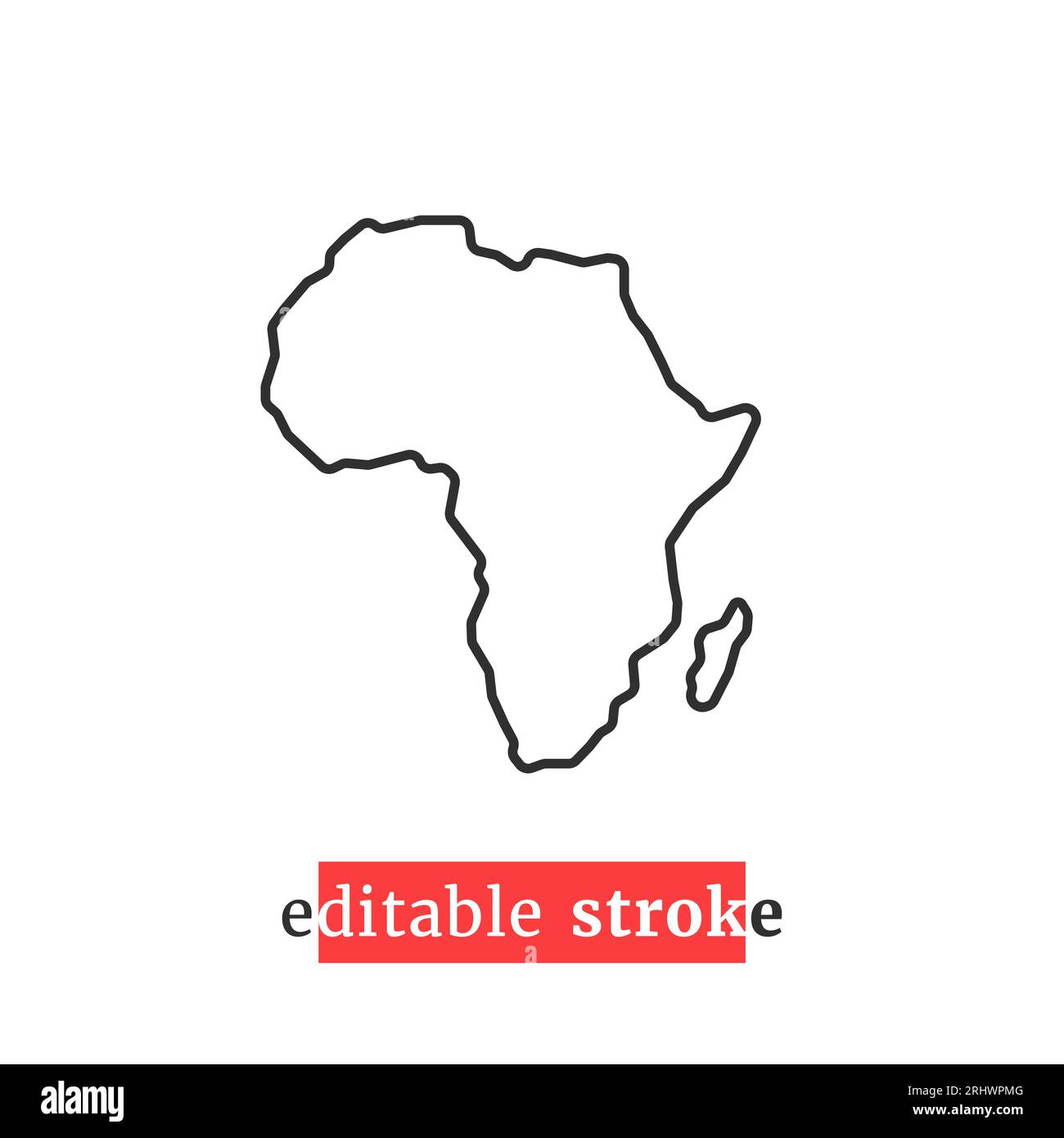minimal editable stroke africa map icon Stock Vector Image & Art - Alamy
