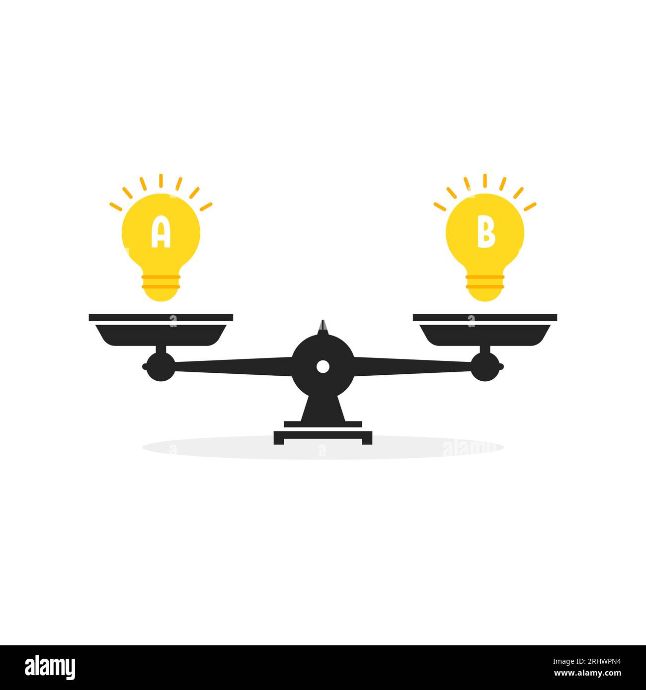 Two choice scale Stock Vector Images - Alamy