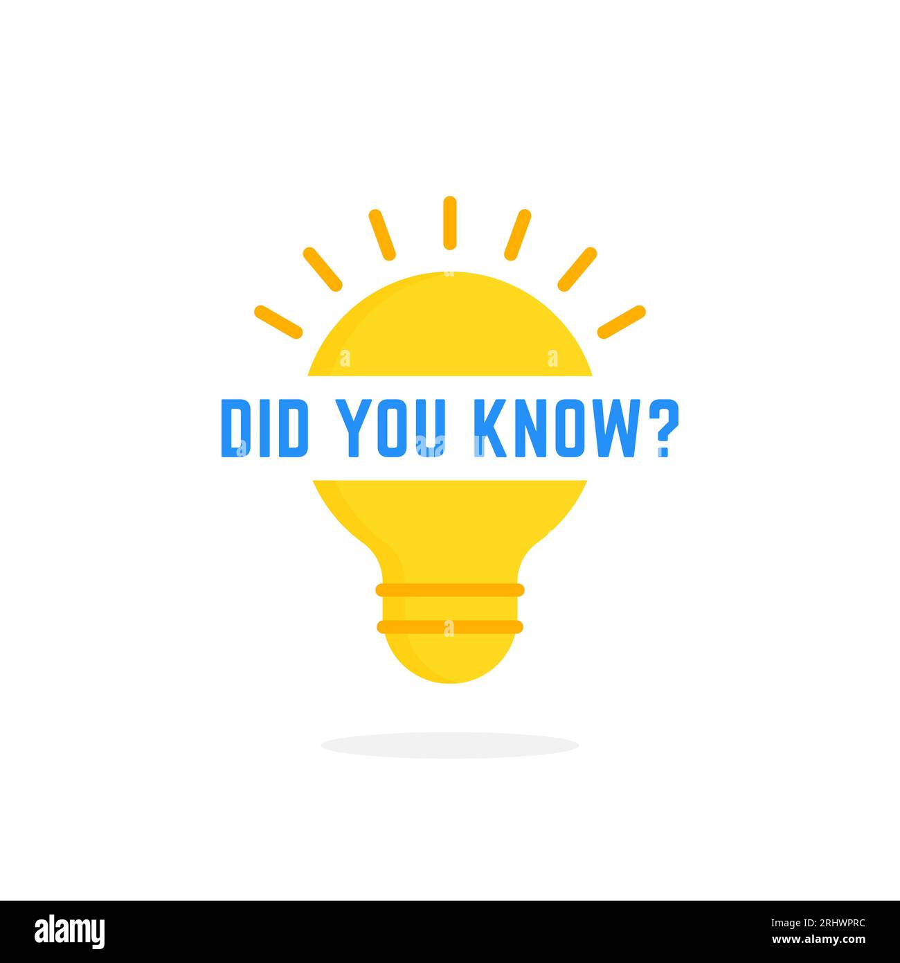 did you know text on cartoon light bulb Stock Vector Image & Art - Alamy