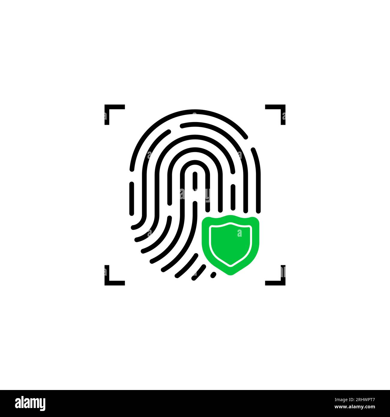 Fingerprint icon in mobile Stock Vector Images - Alamy