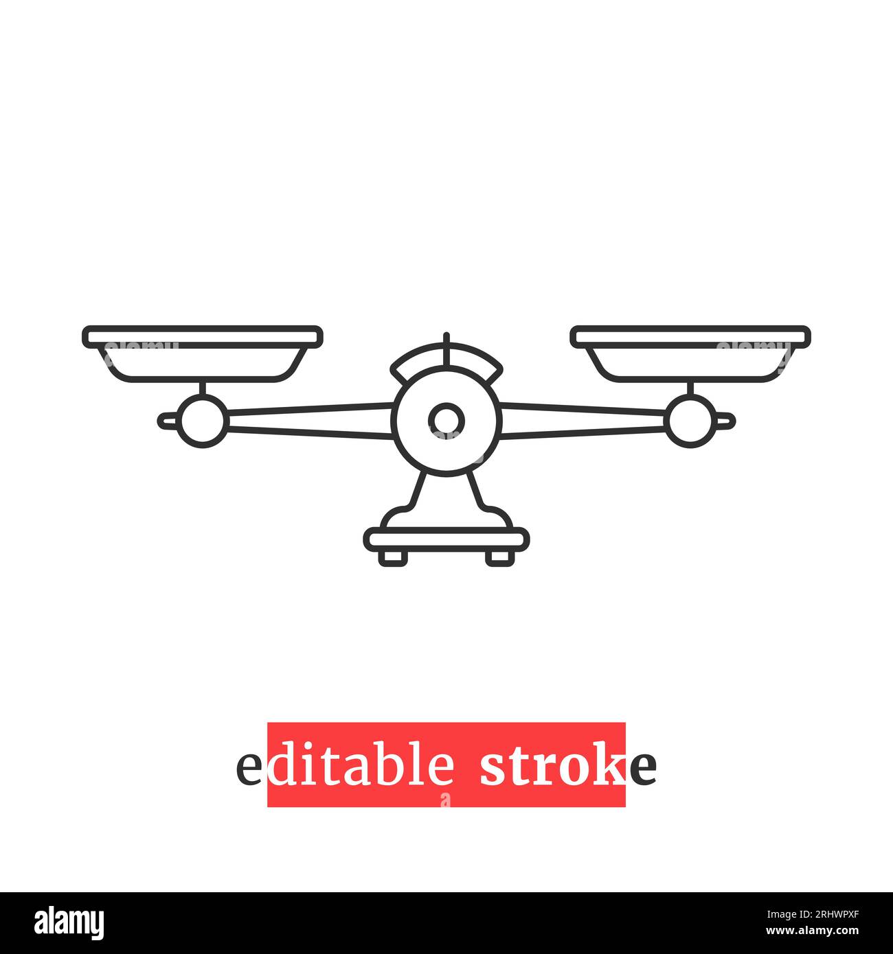 minimal editable stroke weight scales icon Stock Vector Image & Art - Alamy